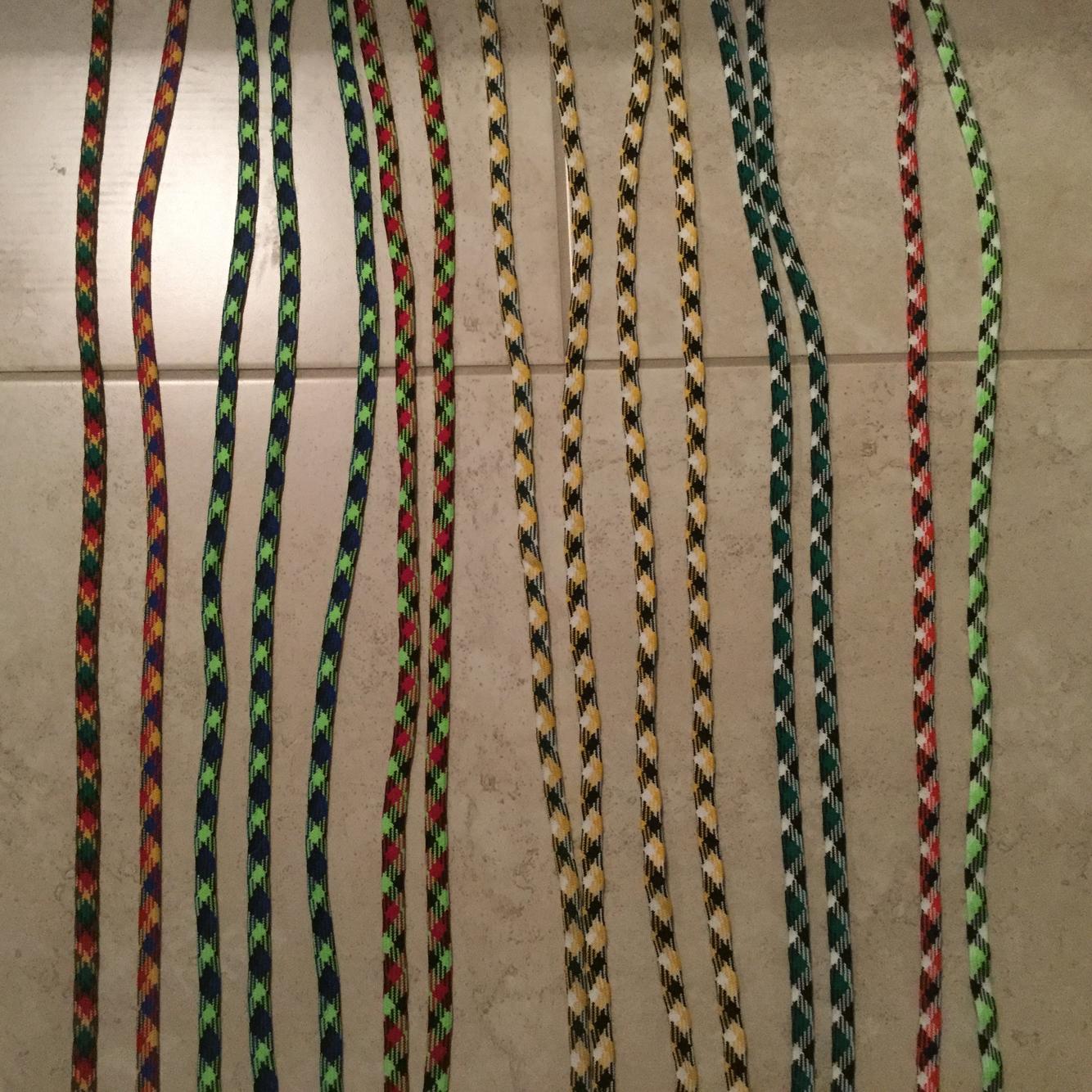 15 Various 33" Tri-Color Shooting Laces | SidelineSwap