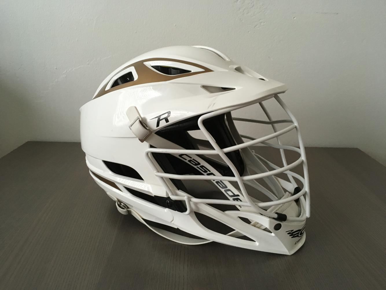 Cascade R Helmet Great Condition all white w/ pearl white cage ...