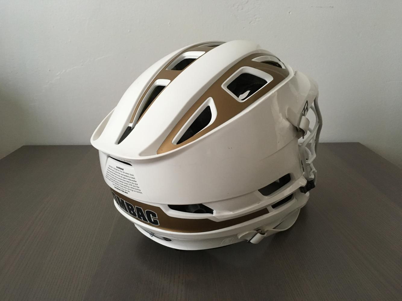 Cascade R Helmet Great Condition all white w/ pearl white cage ...