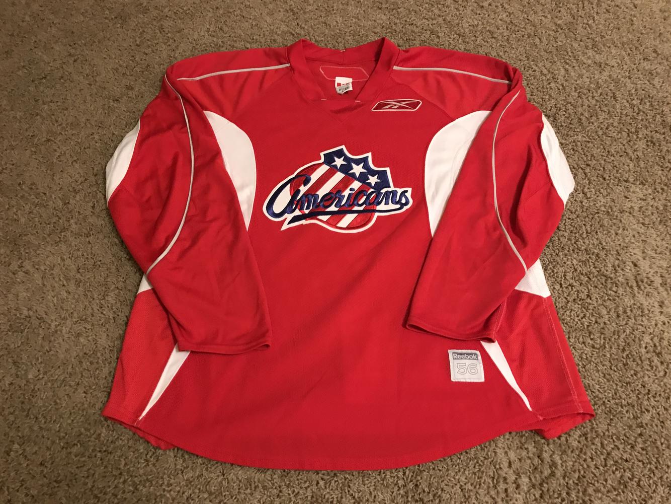 Pro Stock Reebok AHL Rochester Americans Sr. Practice Jersey - Size 56 ...