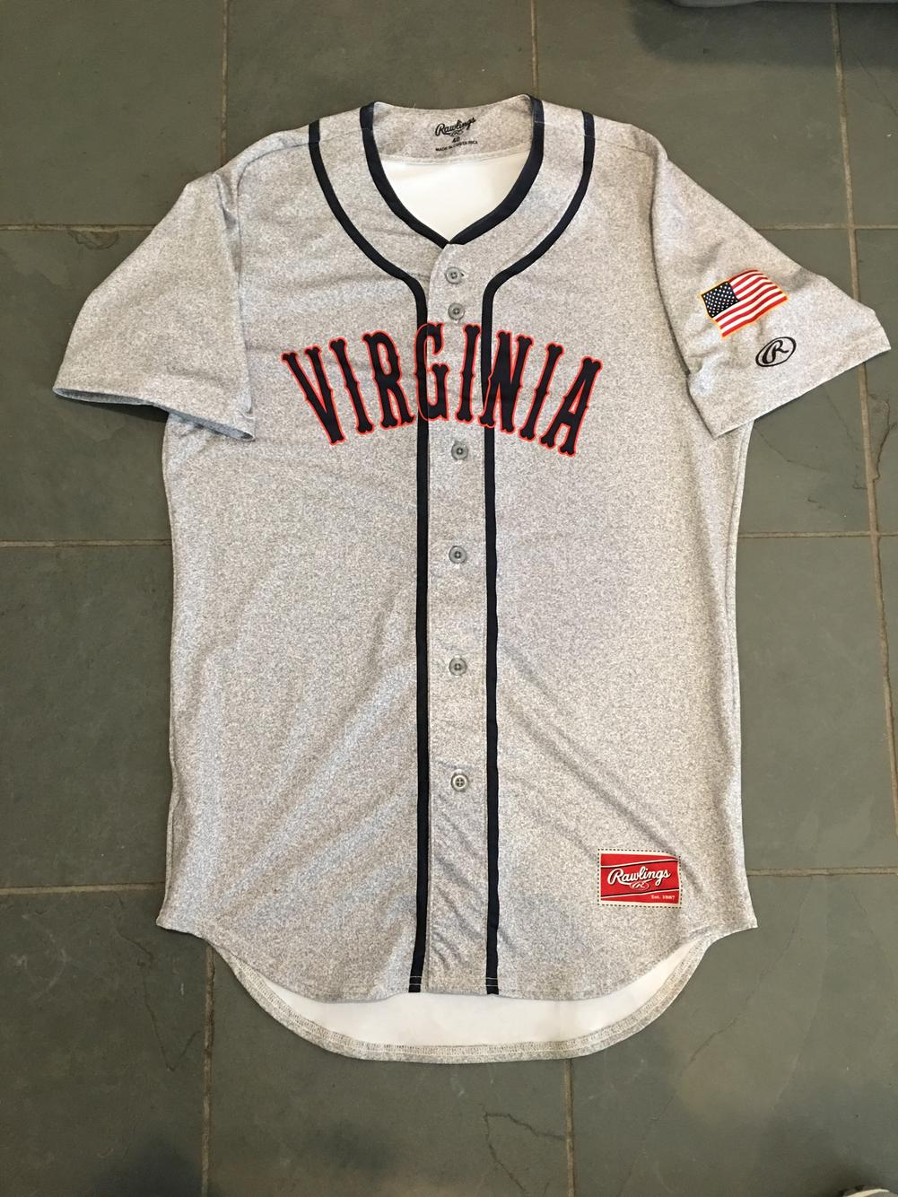 New RARE UVA Virginia Cavaliers ACC #27 Rawlings Baseball Jersey ...