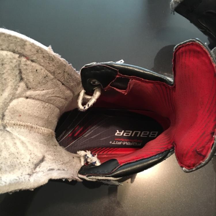 Bauer 1x With Custom White Tongue, Custom Eye Lits, And Custom Liner ...