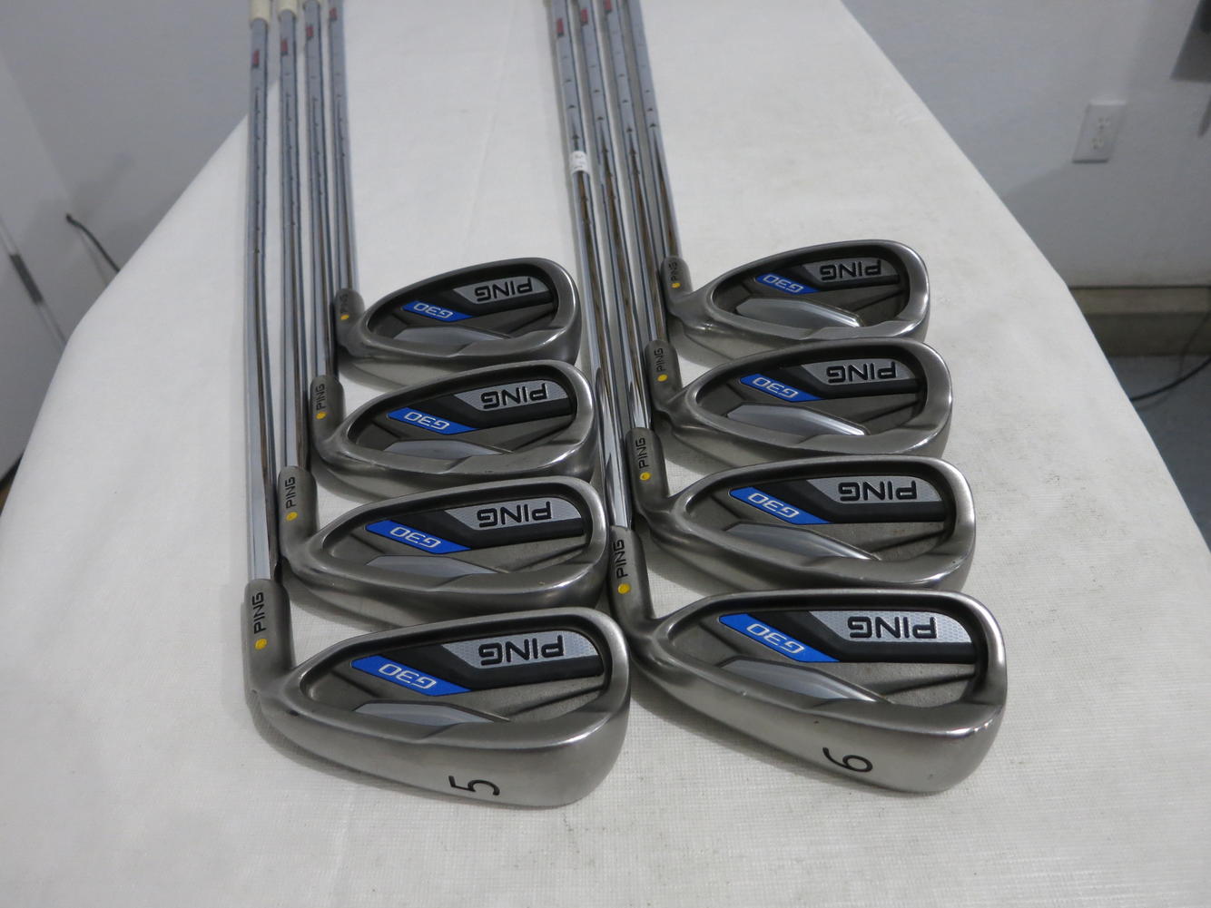 Ping G30 Iron Set G-30 - 5-PW, UW, SW - CFS Regular Flex Steel - Yellow Dot | SidelineSwap