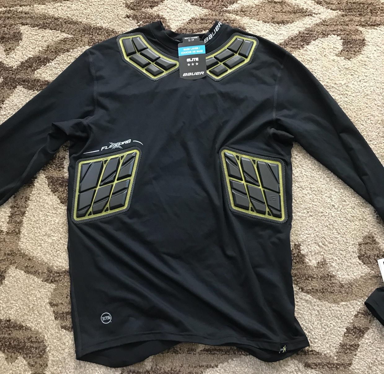 Brand New Bauer Elite Padded Base Layer Long Sleeve Shirt - Size Small ...