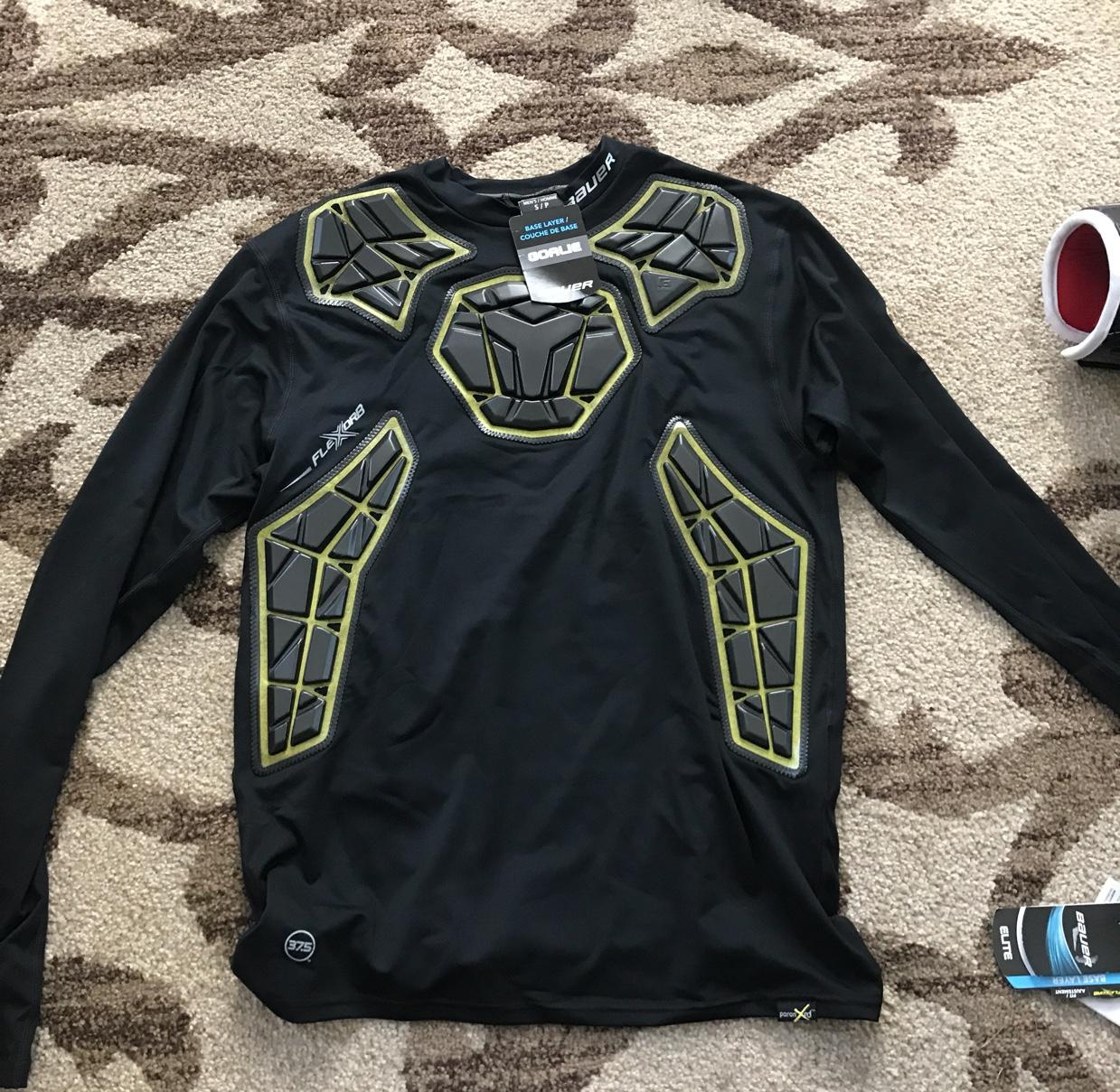 Brand New Bauer Elite Goalie Padded Base Layer Long Sleeve Shirt - Size ...