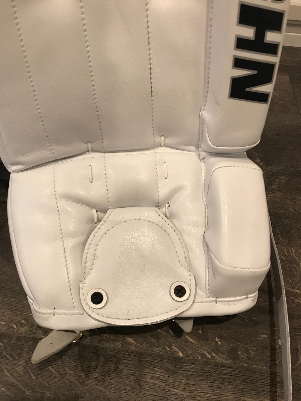 Very Rare set of Martin Brodeur game issued pro Stock Vaughn goalie ...