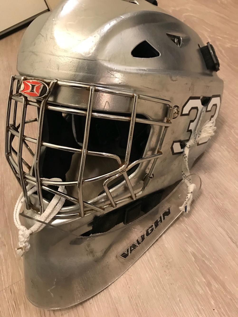 Silver Itech Senior Goalie Mask Helmet | SidelineSwap