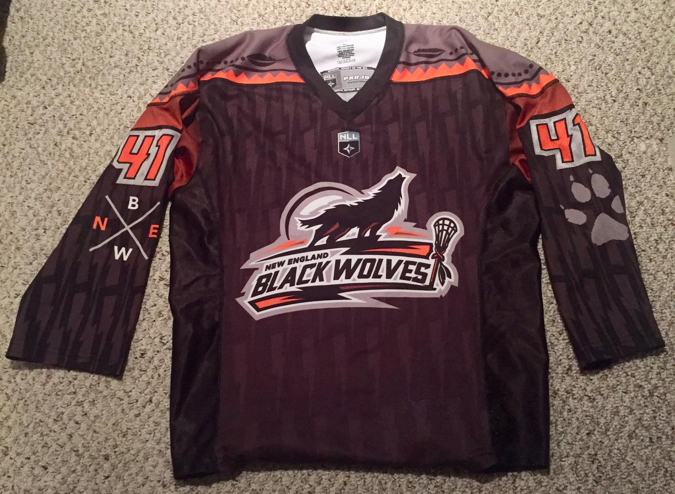 Game worn New England Black Wolves (NLL) jersey | SidelineSwap
