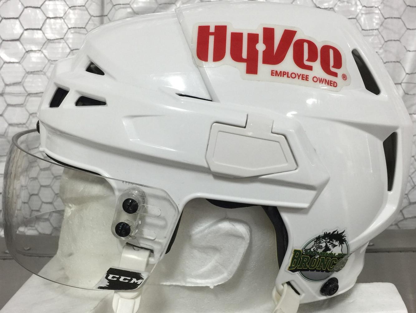 CCM HT V08 Pro Stock Hockey Helmet Small White CCM Visor AHL 9471 ...