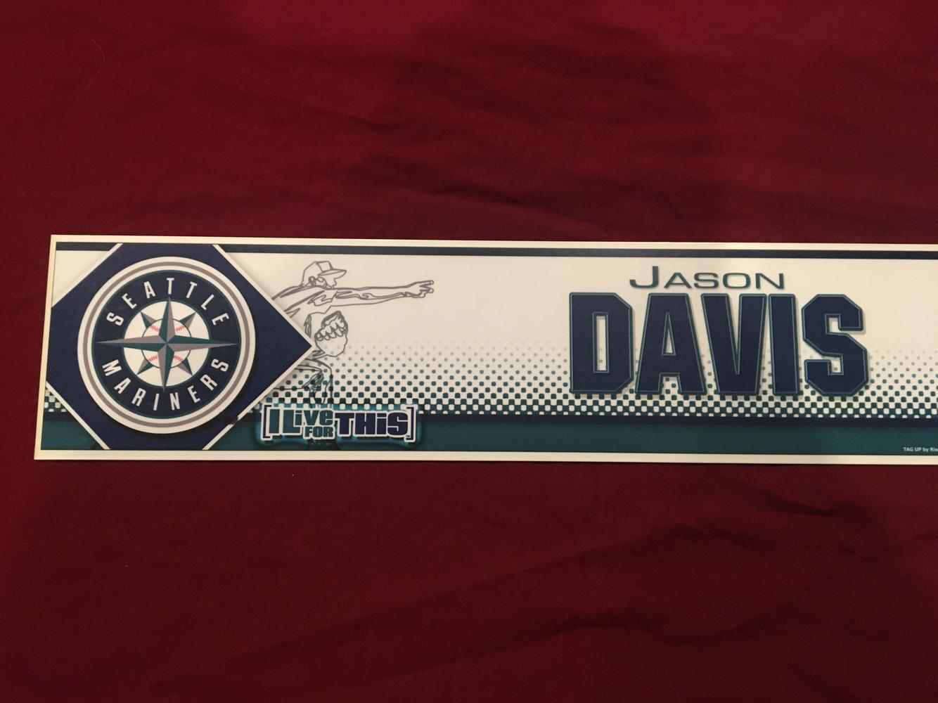 MLB Jason Davis #50 Seattle Mariners Locker Room Nameplate Tag MLB ...