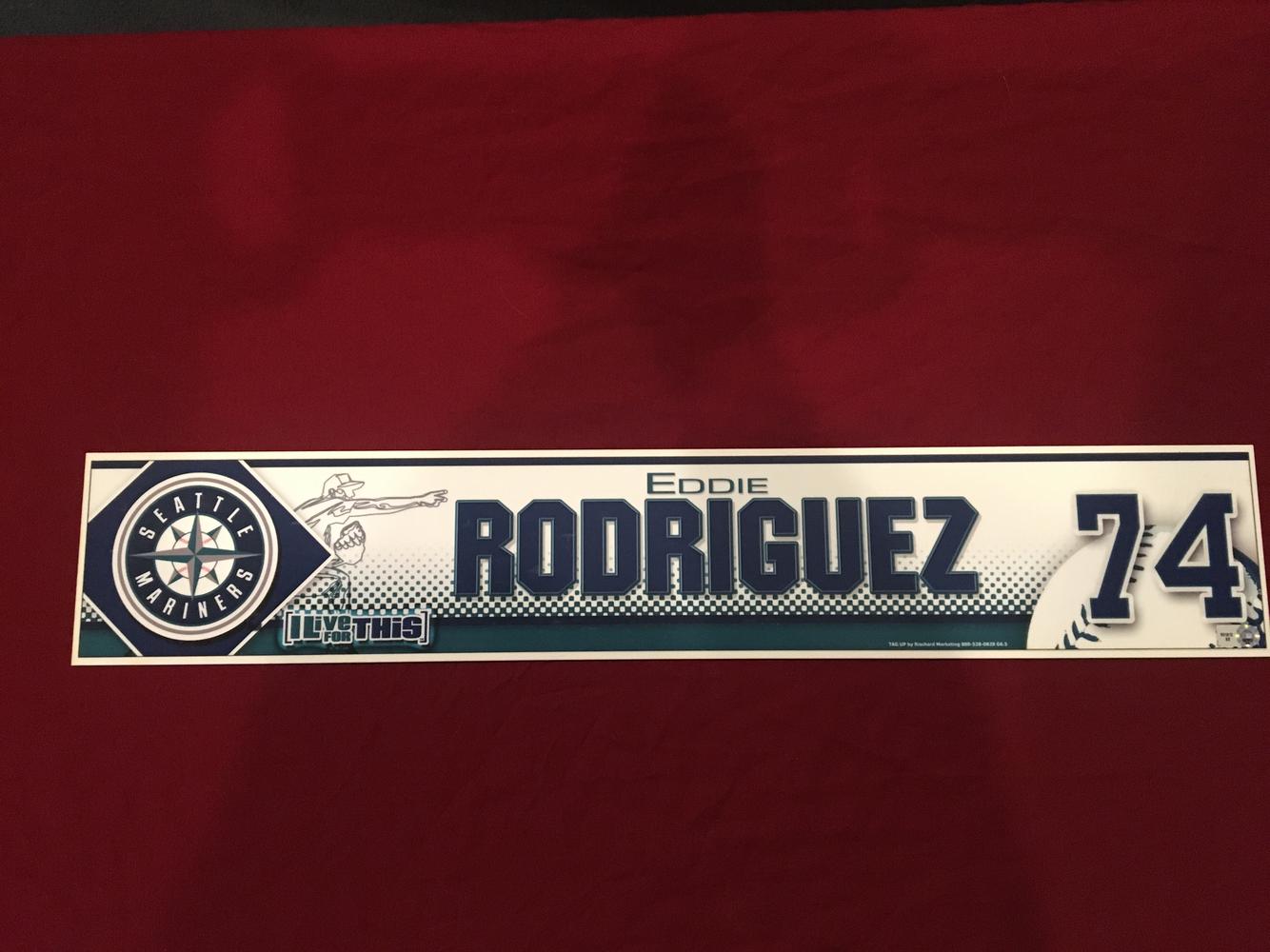 MLB Eddie Rodriguez #74 Seattle Mariners Locker Room Nameplate Tag MLB ...
