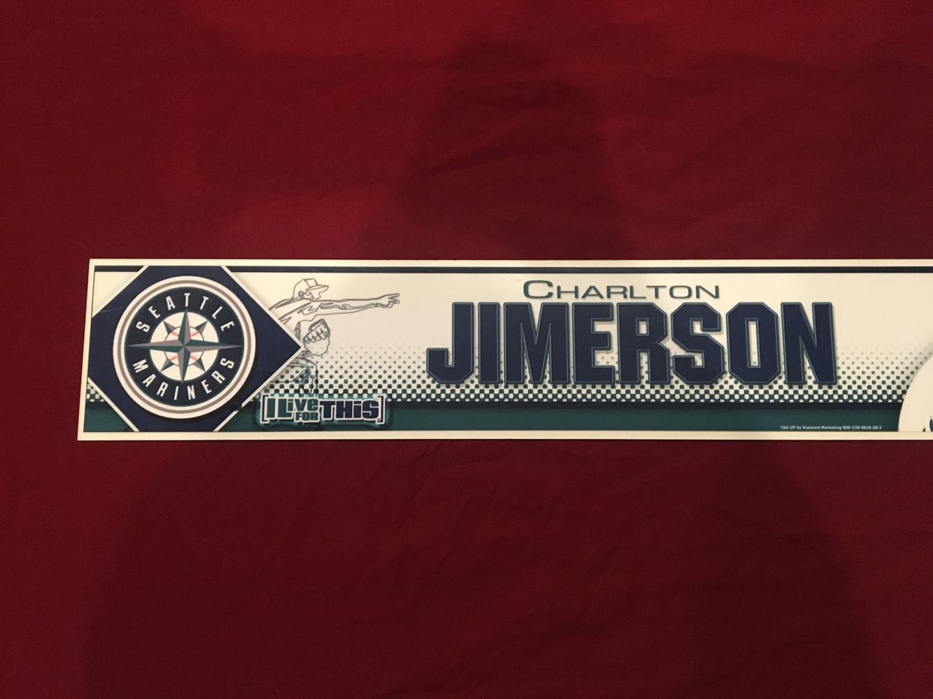 MLB Charlton Jimerson #25 Seattle Mariners Locker Room Nameplate Tag ...