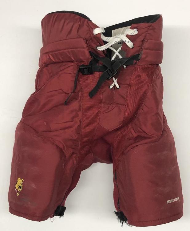 BAUER CUSTOM PRO HOCKEY PANTS FERRIS STATE BULLDOGS MEDIUM PRO STOCK ...