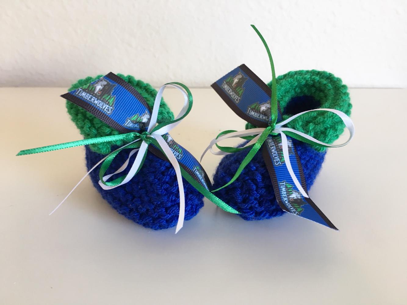 Timberwolves Handmade Baby Booties | SidelineSwap