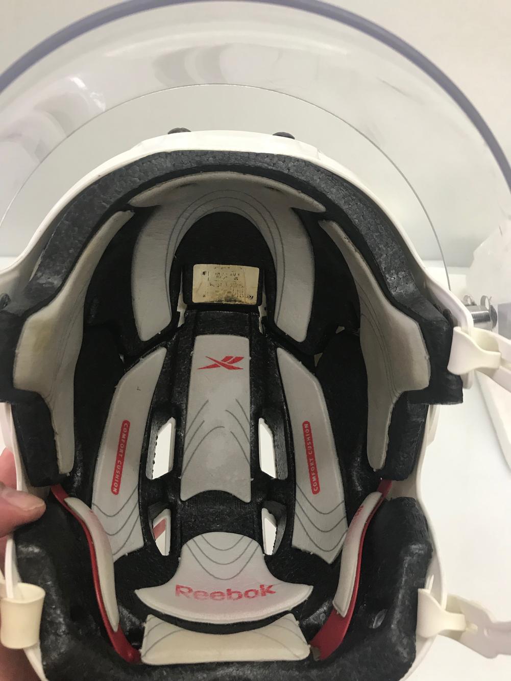 Reebok 8K Pro Stock Hockey Helmet Visor Combo Medium White 9666 ...