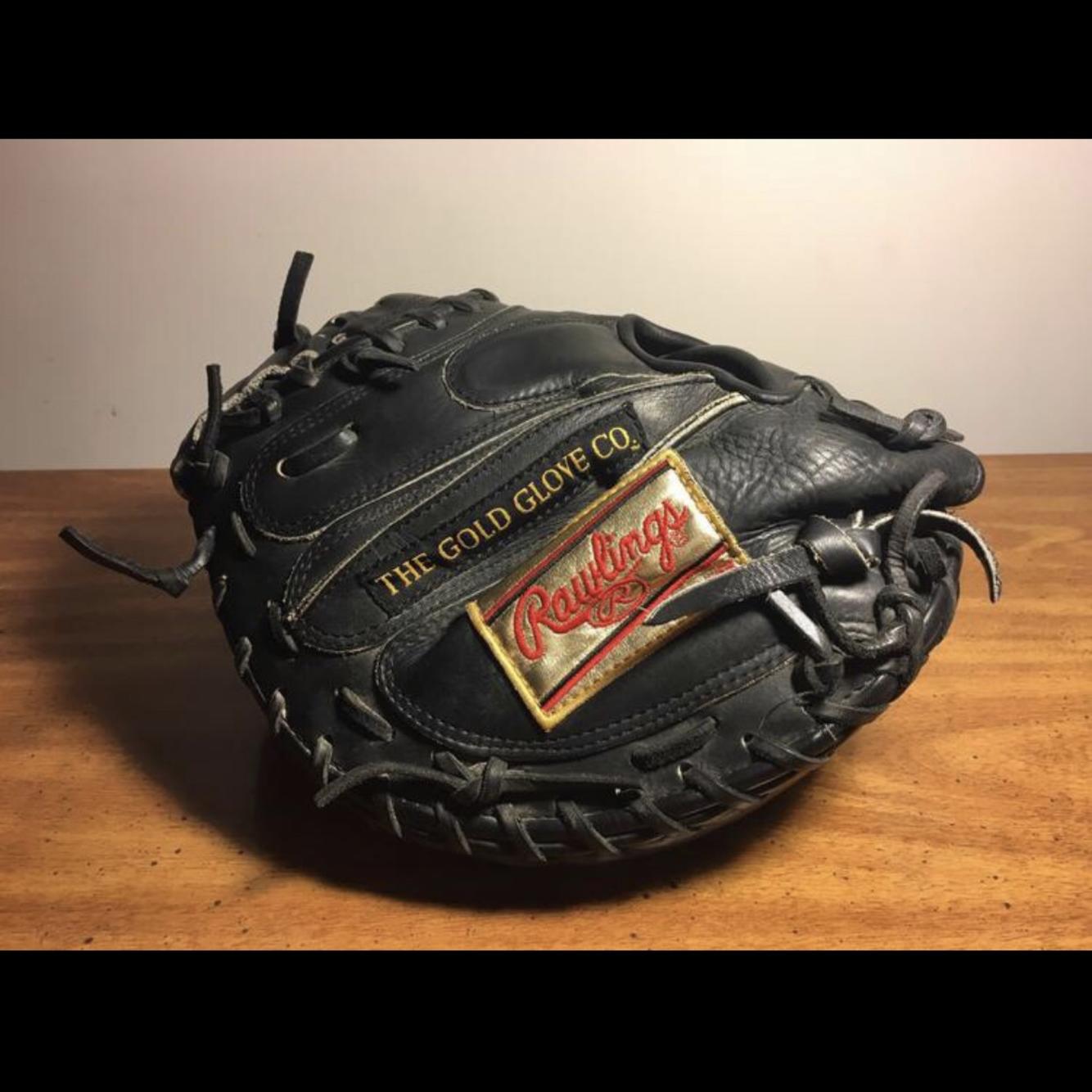 Like New Rare Gold Glove With Gold Labels | SidelineSwap