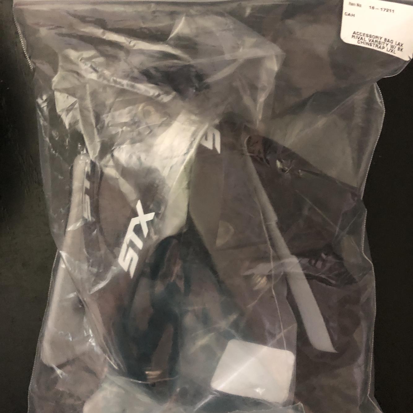 BNWT STX Rival Helmet. In Box/In Bag. White shell/Black Cage. Black ...