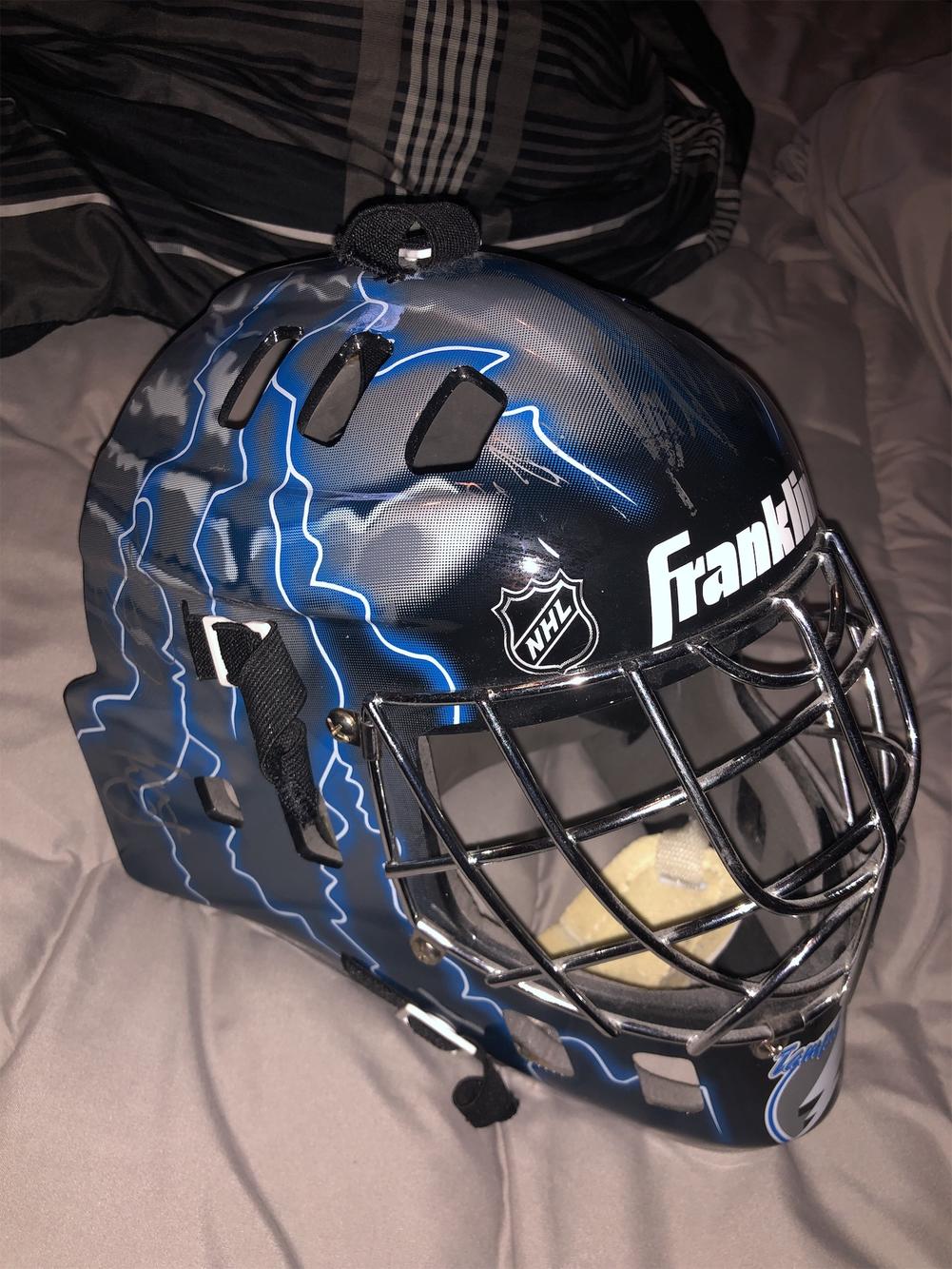 Vintage Signed Tampa Bay Lightning Goalie Mask | SidelineSwap