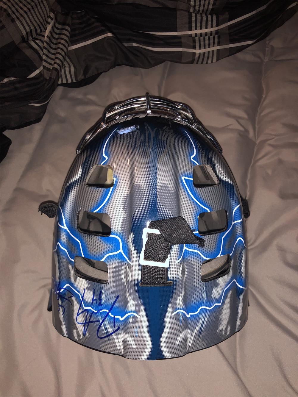 Vintage Signed Tampa Bay Lightning Goalie Mask | SidelineSwap