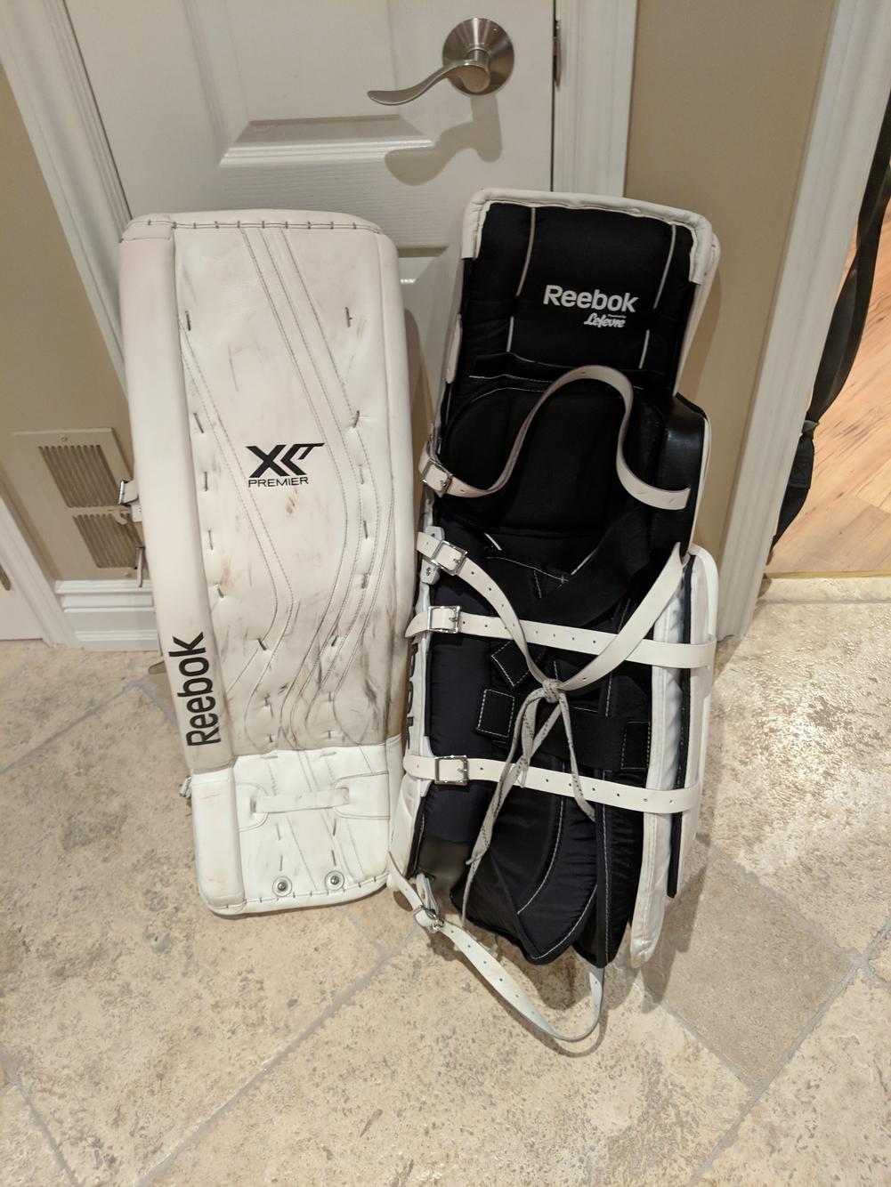 Reebok Premier XLT Goalie Leg Pads Senior Pro Stock | SidelineSwap