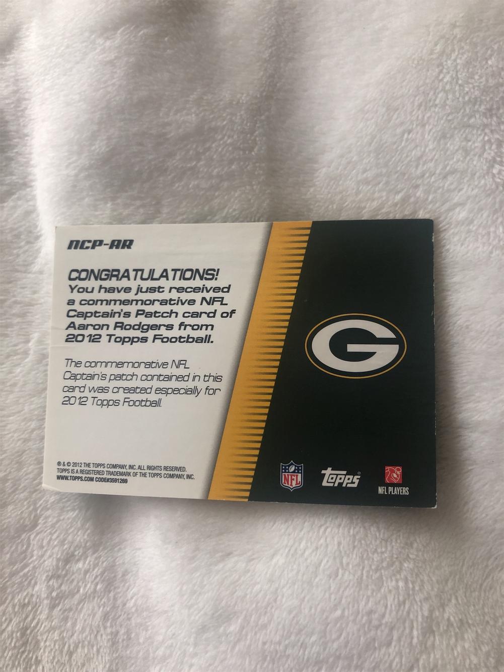 Aaron Rodgers Commemorative Patch Card | SidelineSwap