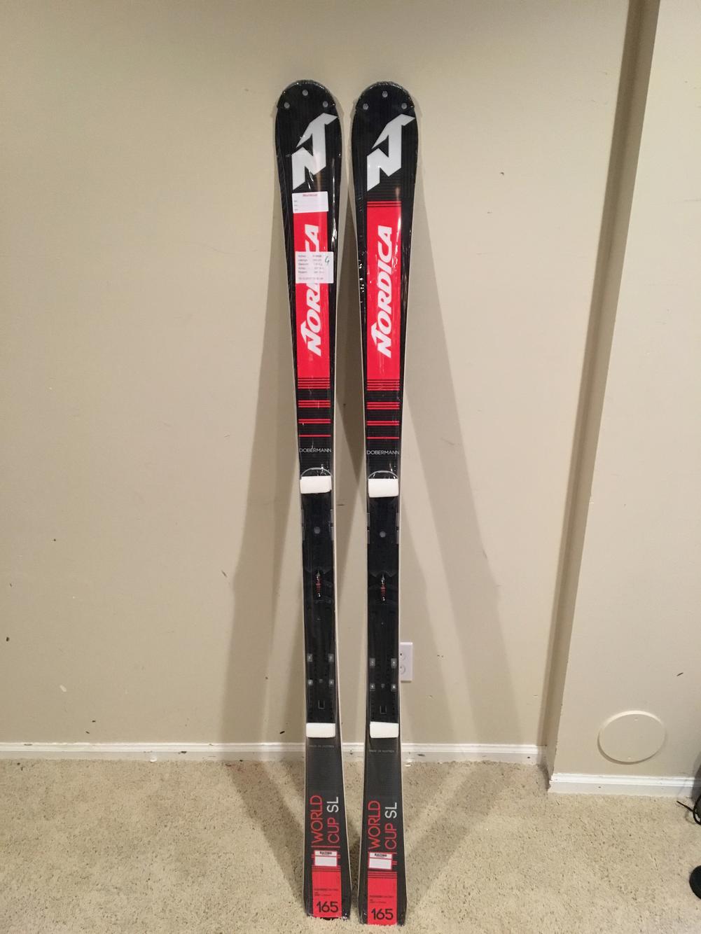 *New* 2018/19 Nordica Dobermann 165 SL WC Skis with WC Plate | SidelineSwap