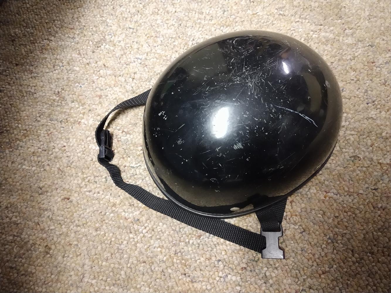 MADE IN USA Low Profile Novelty Half Skull Cap Biker Helmet for Chopper ...