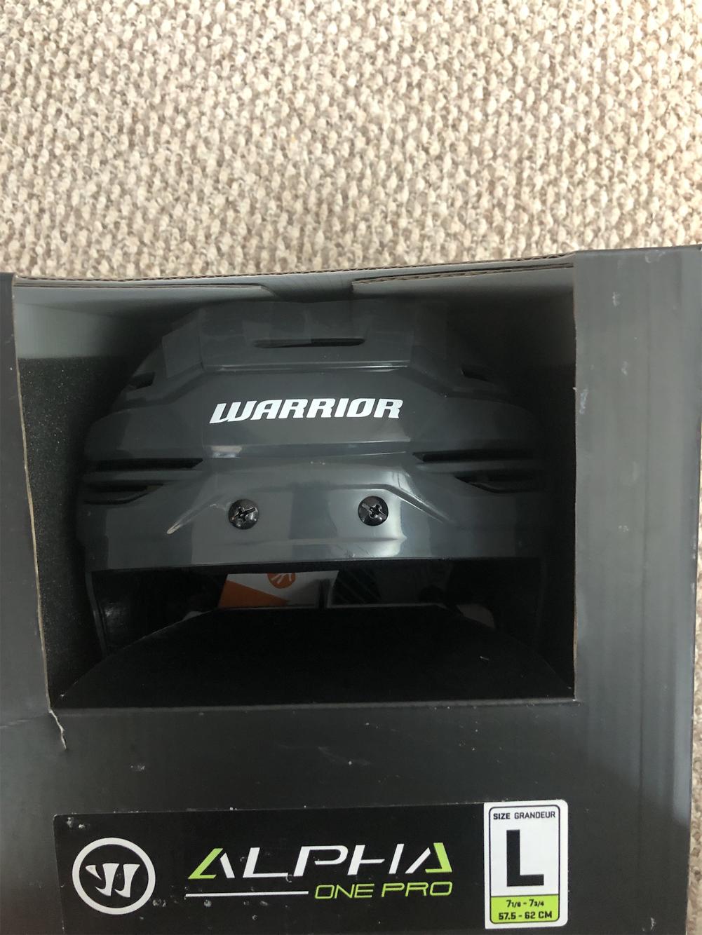 New Large Alpha One Pro Helmet Pro Stock Vegas Gray | SidelineSwap