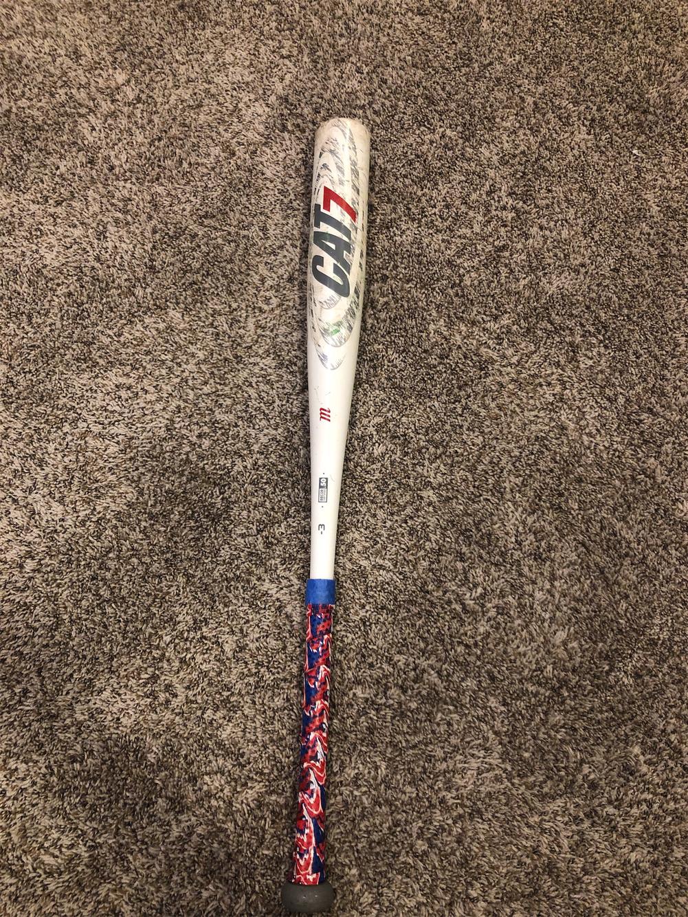 White High School/College BBCOR Certified CAT 7 Bat (-3) 32" | SidelineSwap