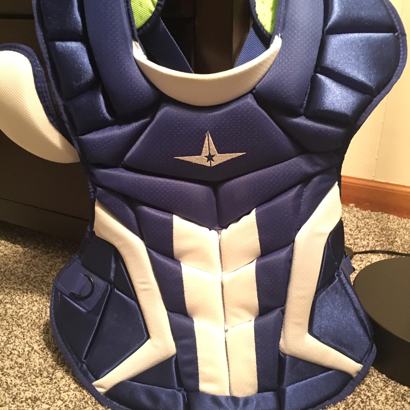 Adult S7 Axis Adult Pro Two Tone Royal Blue/White 16.5 Catcher's Chest Protector | SidelineSwap