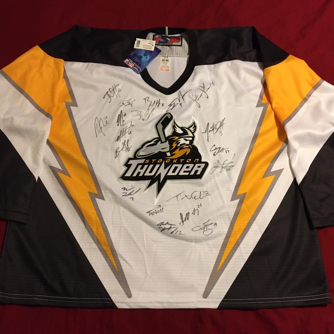 2006-07 Stockton Thunder ECHL Team Signed Autographed XL Hockey Jersey ...
