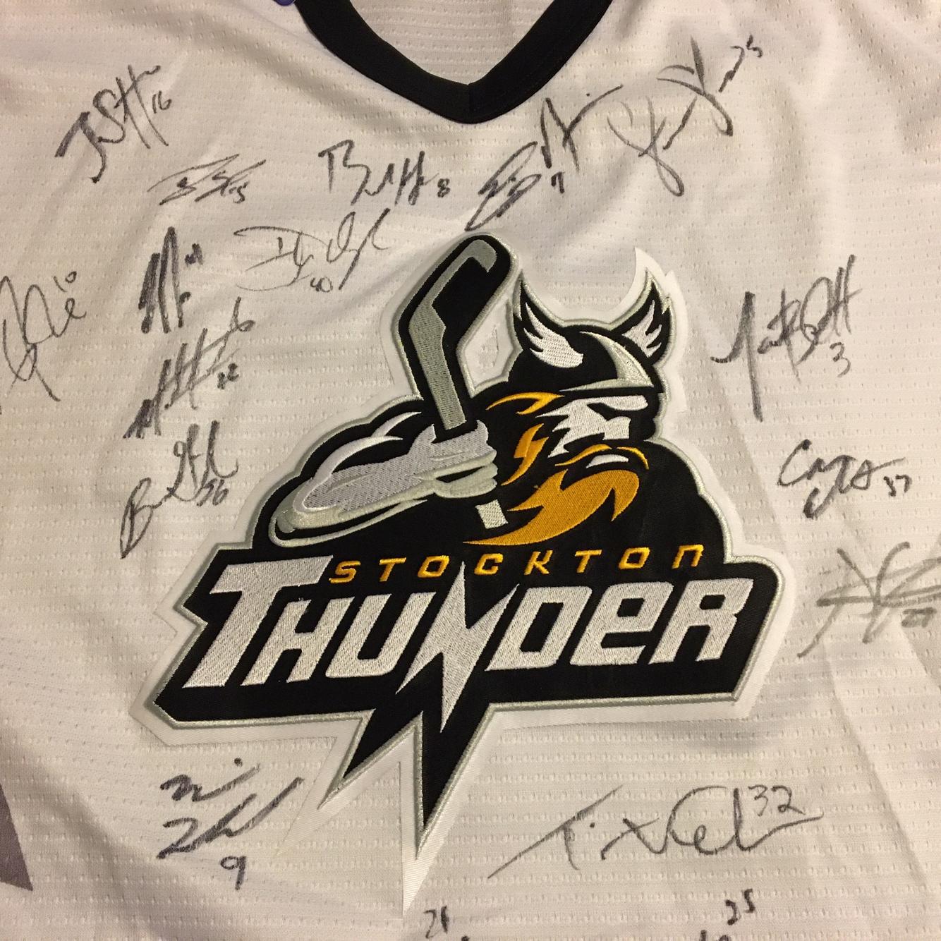 2006-07 Stockton Thunder ECHL Team Signed Autographed XL Hockey Jersey ...