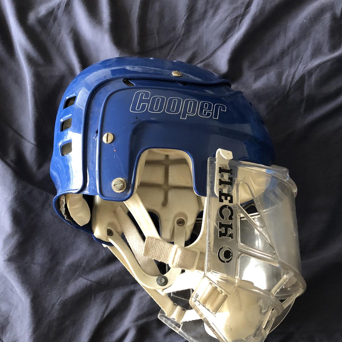 Rare Vintage Senior Cooper SK600 Helmet Blue with Vintage Itech ...