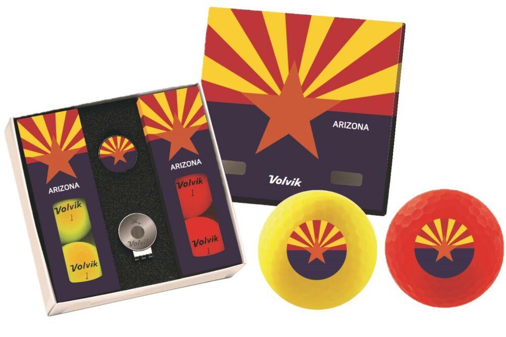 Volvik Vivid Limited Edition State Pack 6 Arizona Golf Balls & Marker ...