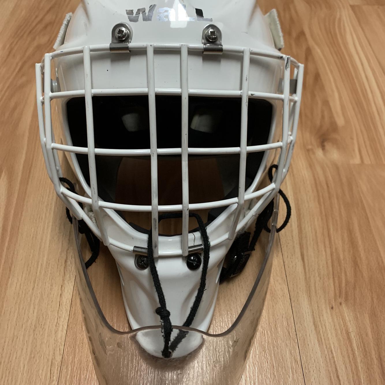 White Junior Wall Goalie Mask | SidelineSwap