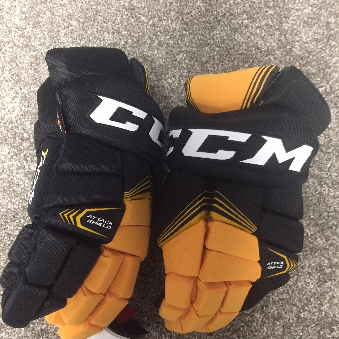 Yellow New CCM Super Tacks 14" Gloves | SidelineSwap