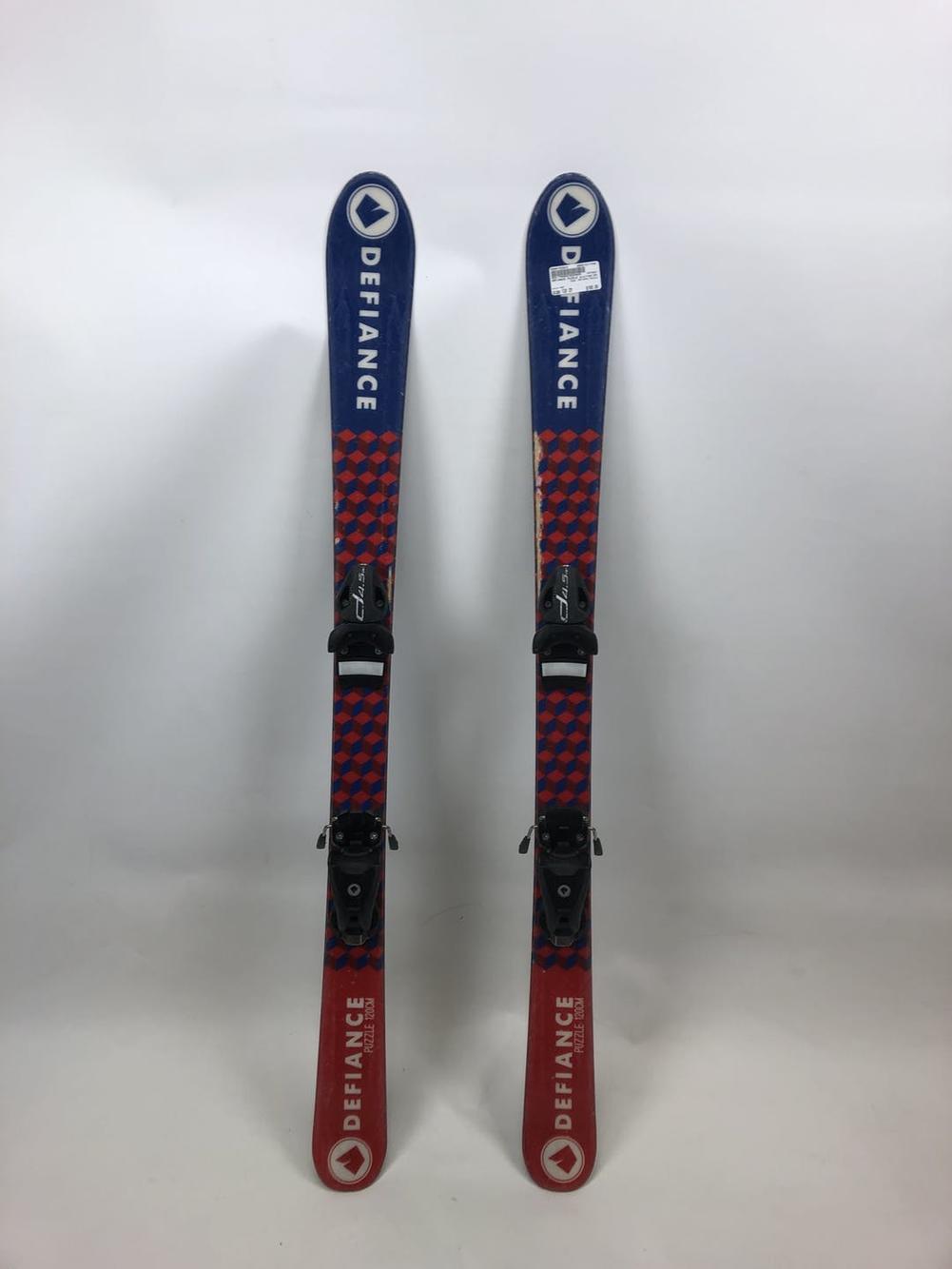 Used Defiance Puzzle 120 Cm Downhill Ski Boys Combo | SidelineSwap