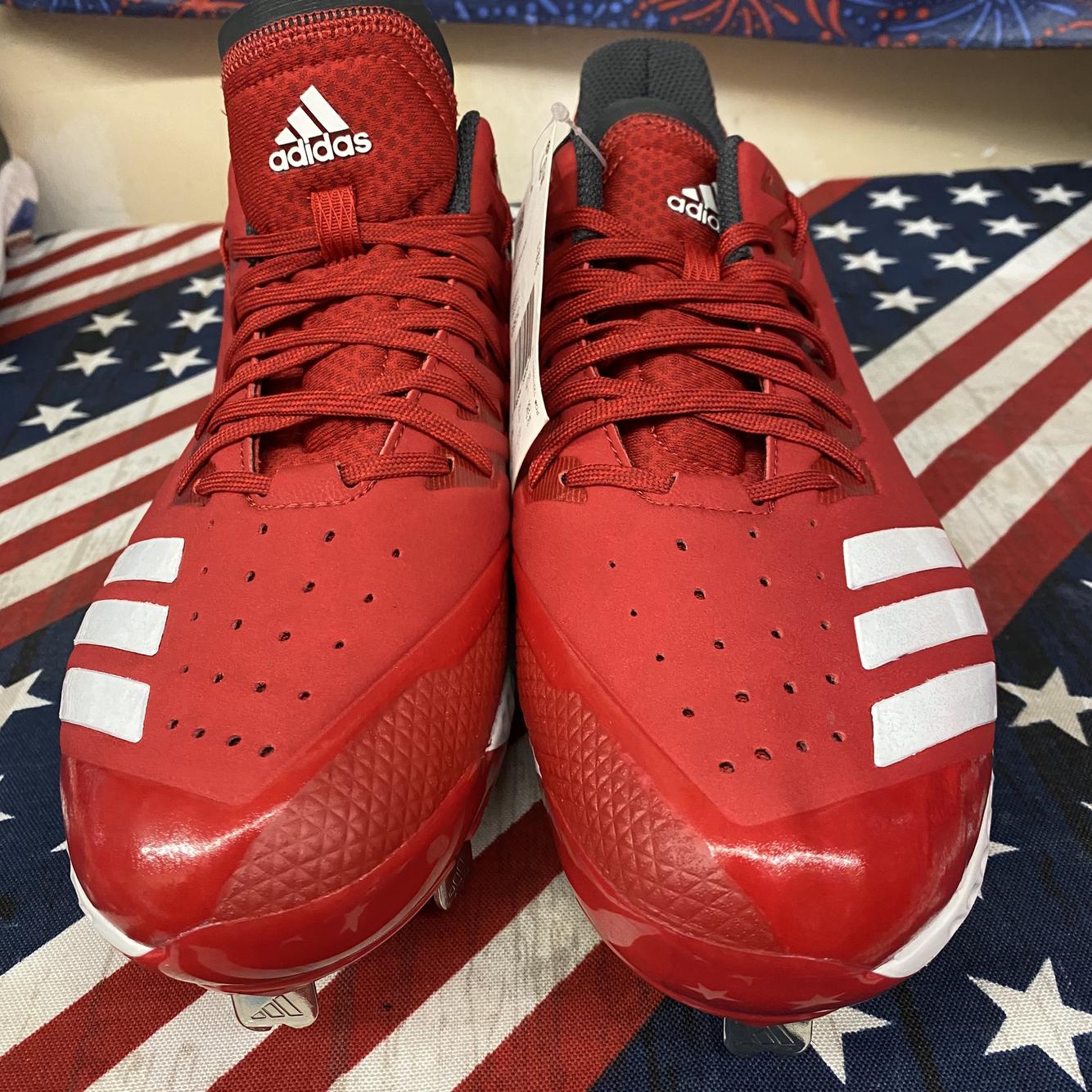 Red Adidas Icon Bounce Men's Metal Baseball Cleats -C144399 | SidelineSwap