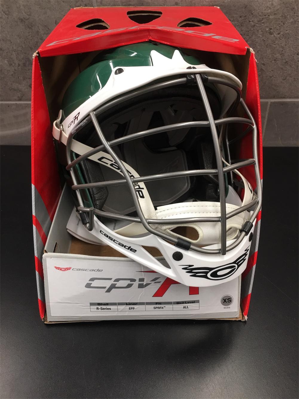 New Cascade CPV-R Helmet XS Forest Shell,White Visor & Chin, Silver ...