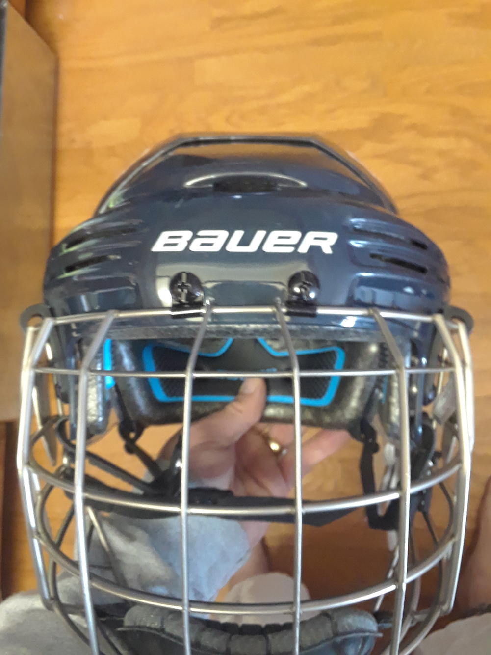 Blue New Small Bauer BHH7500S Helmet Pro Stock | SidelineSwap