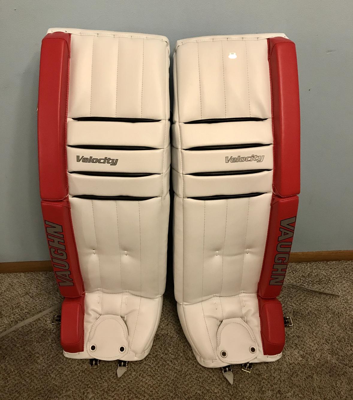 Martin Brodeur Game Issued Vaughn Pads | SidelineSwap