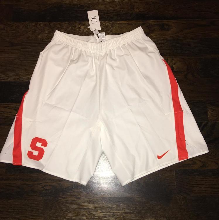 New Nike Syracuse Orange Lacrosse Authentic Game Shorts LG | SidelineSwap