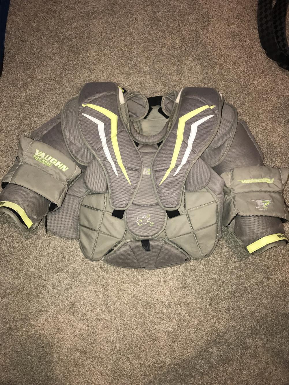 Senior Large Vaughn Velocity V7 XF Pro Carbon Chest and Arm Protector ...