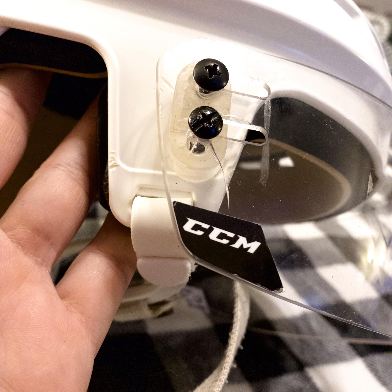 White Used Large CCM Vector V08 Pro Stock Helmet | SidelineSwap