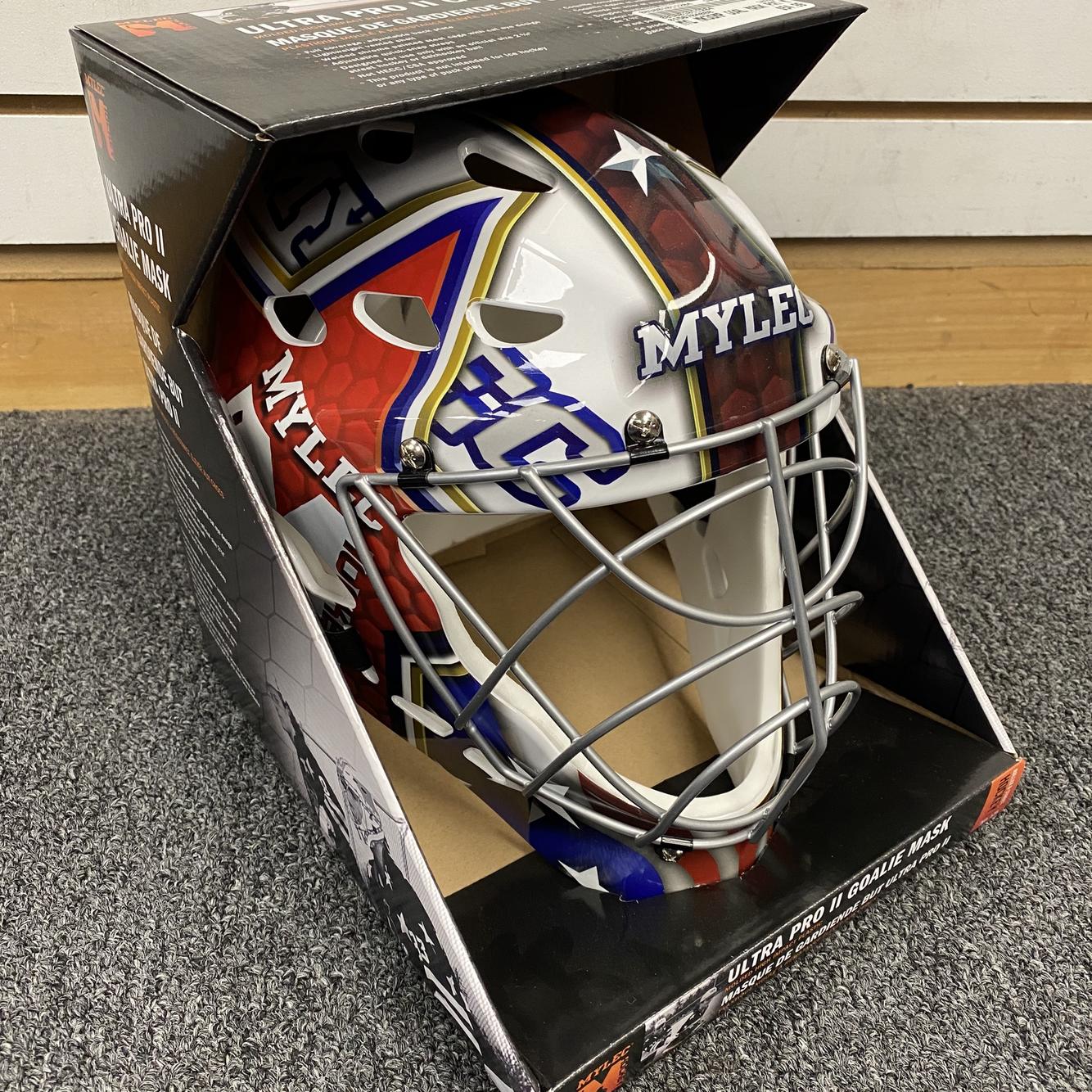 Mylec Ultra Pro II Red/White/Blue size adjustable Goalie Mask ...