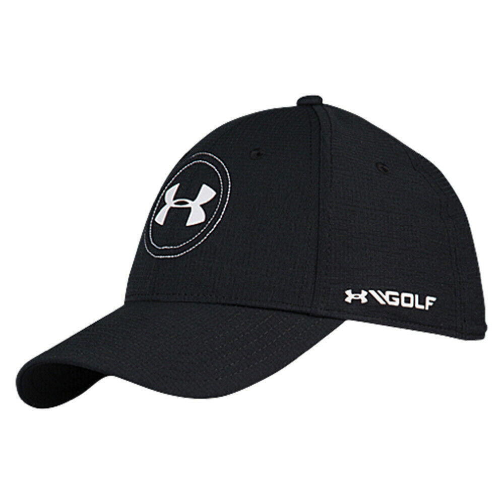 NEW Under Armour Heat Gear Jordan Spieth Logo Tour 2.0 Black Fitted L ...
