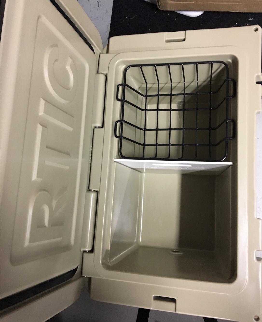 RTIC 45 Cooler Tan (Basket and Cutting Board/Divider Included ...