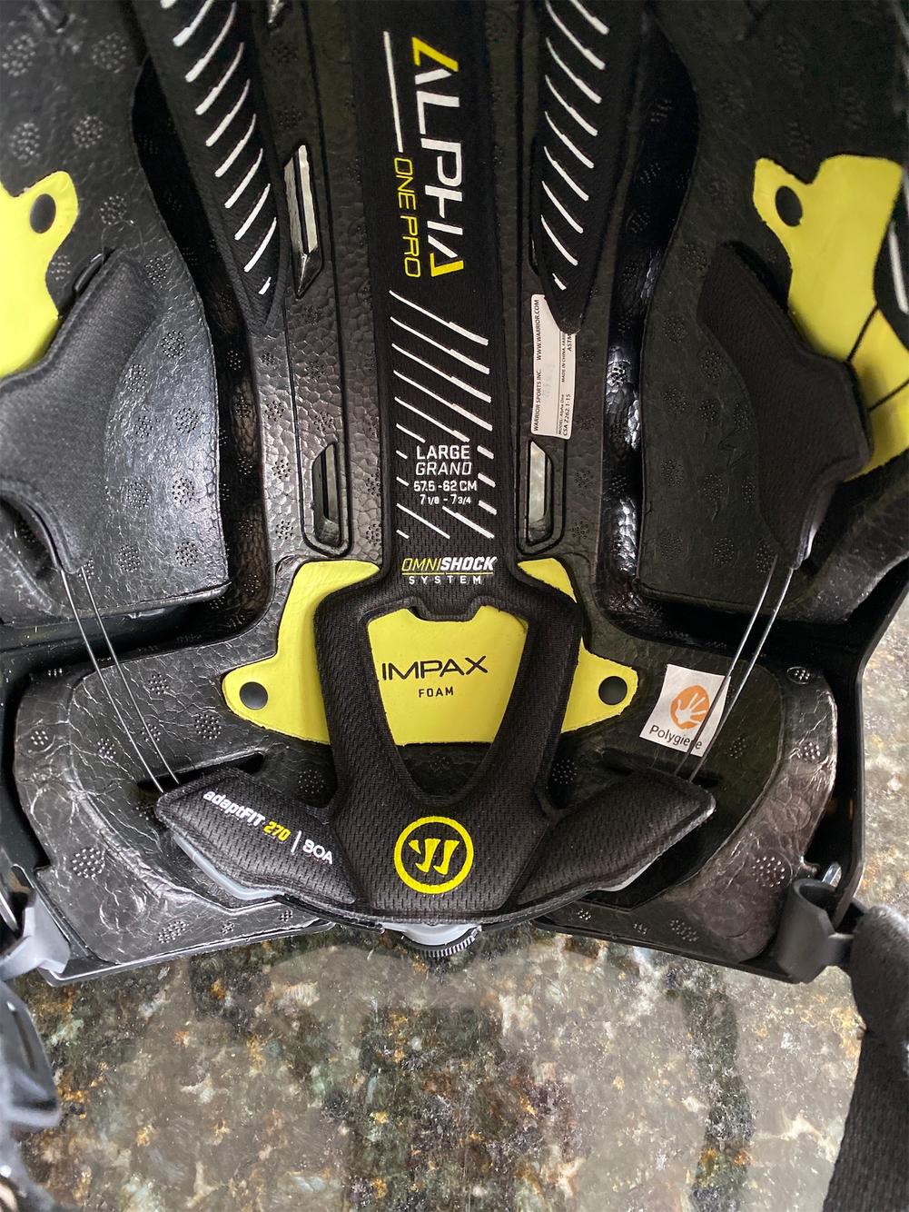 Black Used Large Warrior Alpha One Pro Stock Helmet | SidelineSwap