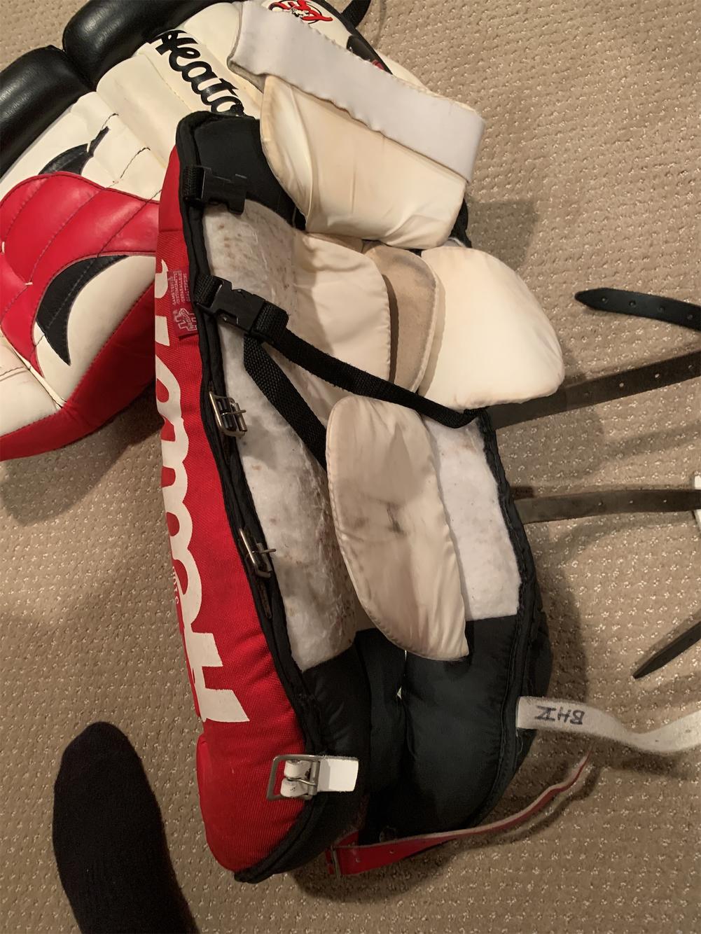 Used 25" Heaton Martin Brodeur Model Pads Goalie Leg Pads | SidelineSwap
