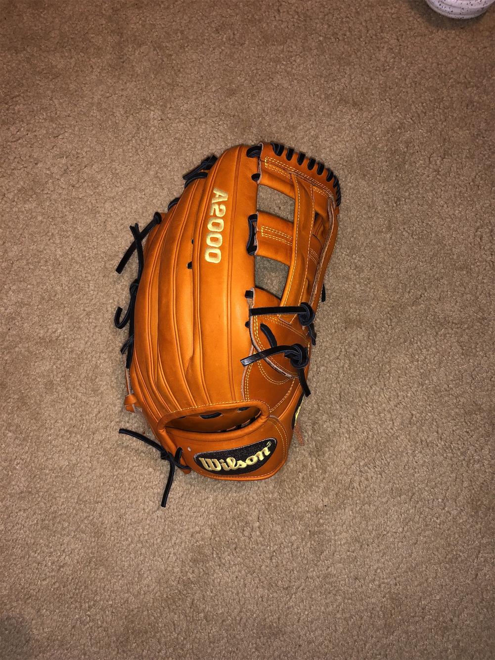 Orange Used Outfield A2000 12.75" Baseball Glove | SidelineSwap